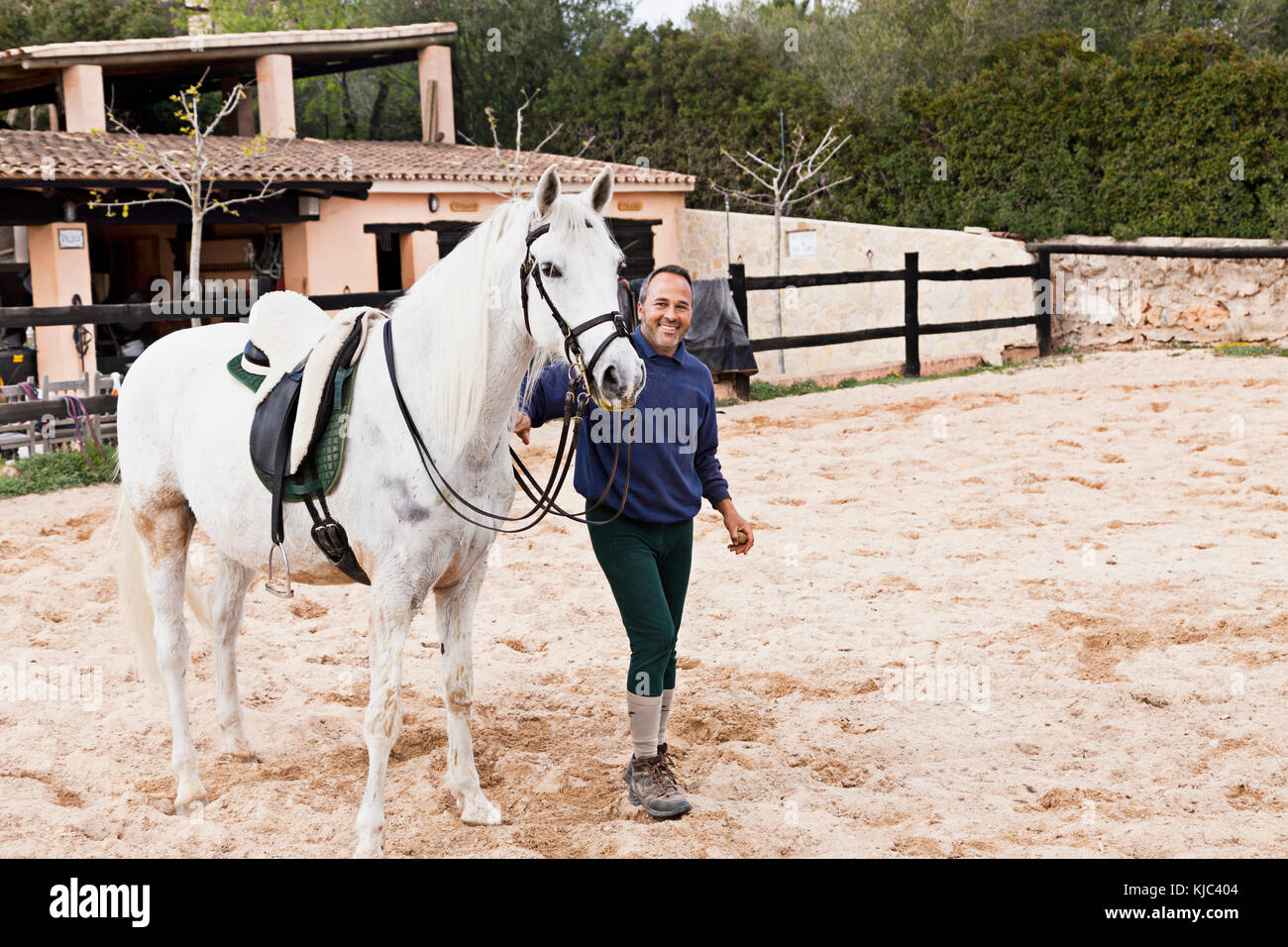 Man with Horse Stock Photo - Alamy
