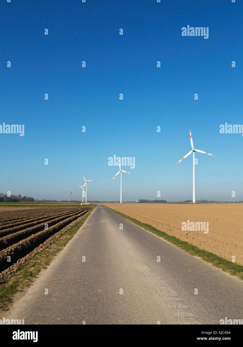 Wind Turbines in Countryside Stock Photo - Alamy