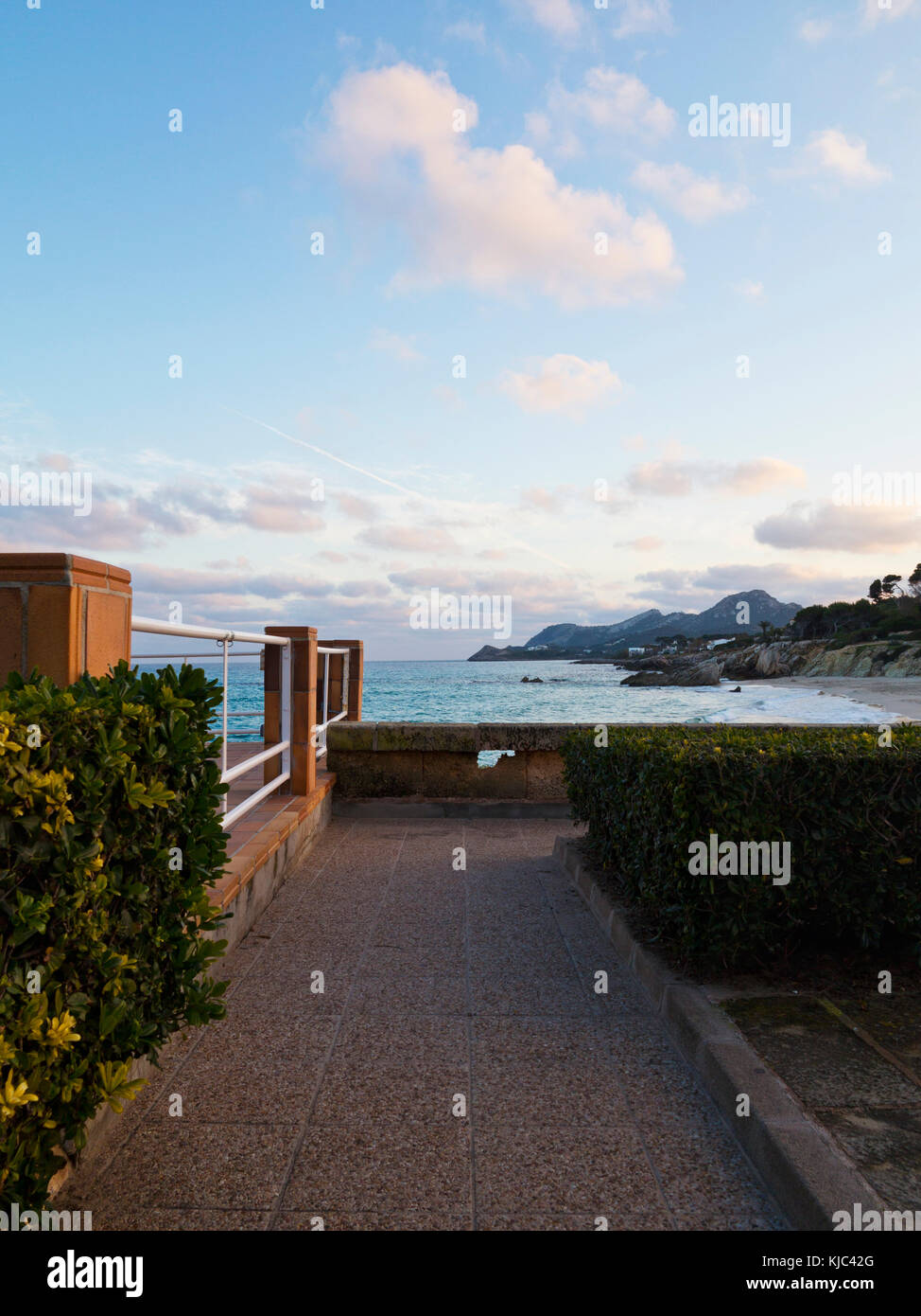 Promenade at Sunset, Majorca, Balearic Islands, Spain Stock Photo - Alamy