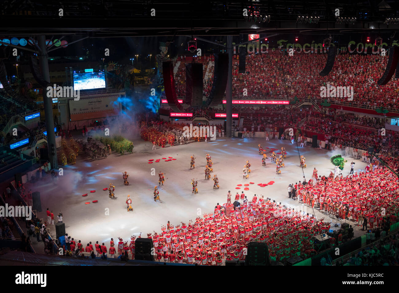 The arena at the Boi Bumba festival in Parintins, Amazonas state ...