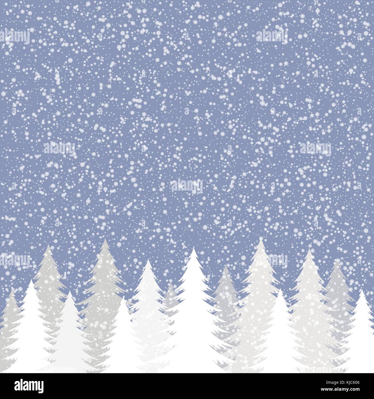 Winter pine forest background snowfall Stock Vector Images - Alamy