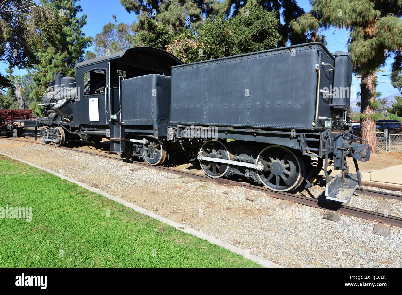 Vintage American steam engines at an Engine shed Stock Photo - Alamy