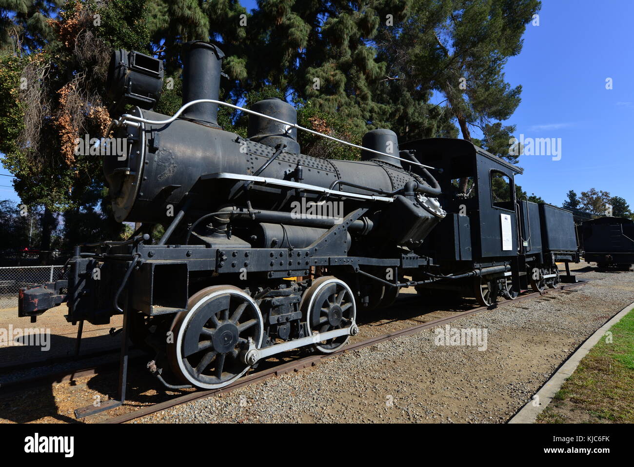 Vintage American steam engines at an Engine shed Stock Photo - Alamy