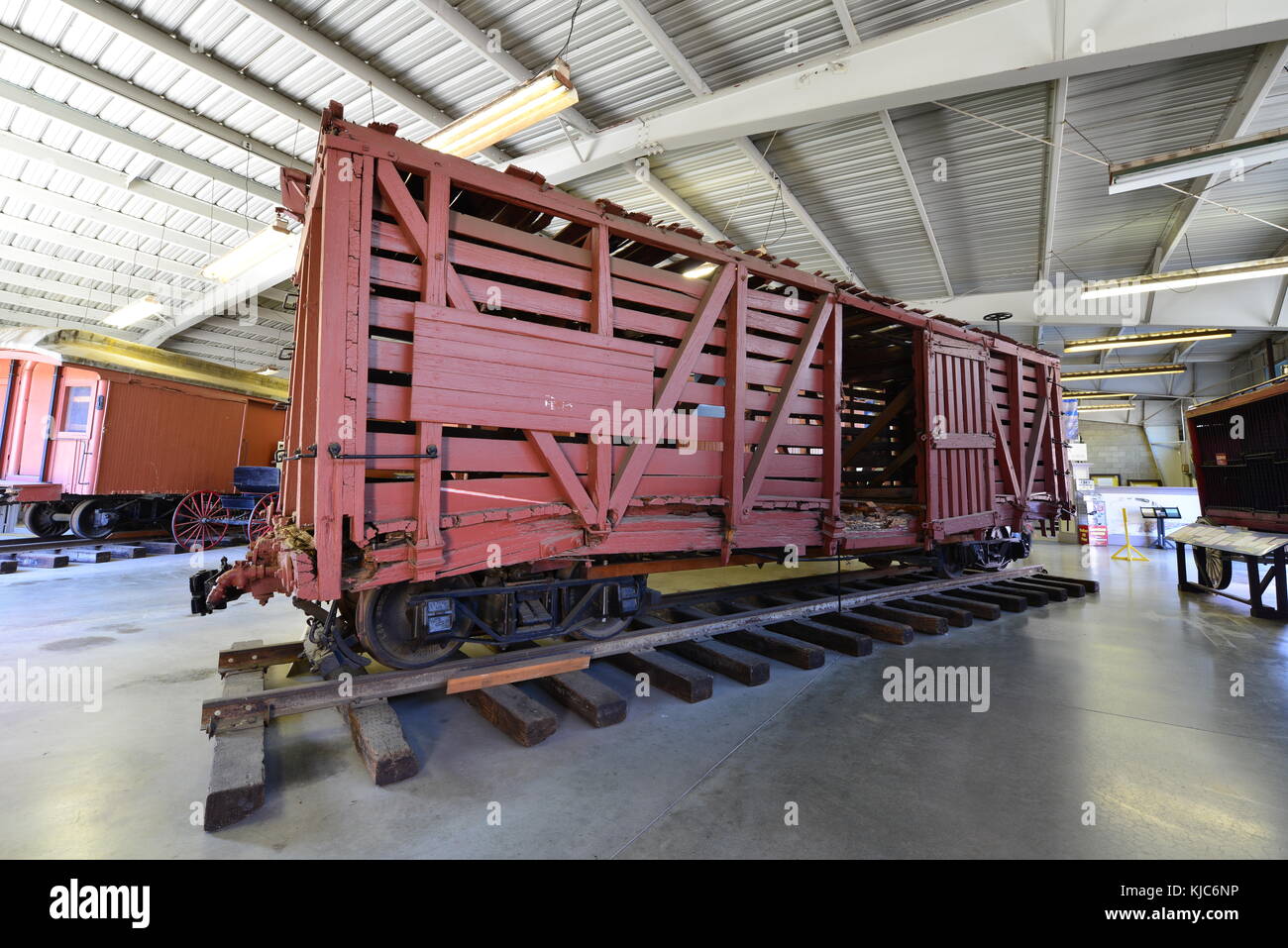 Vintage Railway Cattle truck Stock Photo - Alamy
