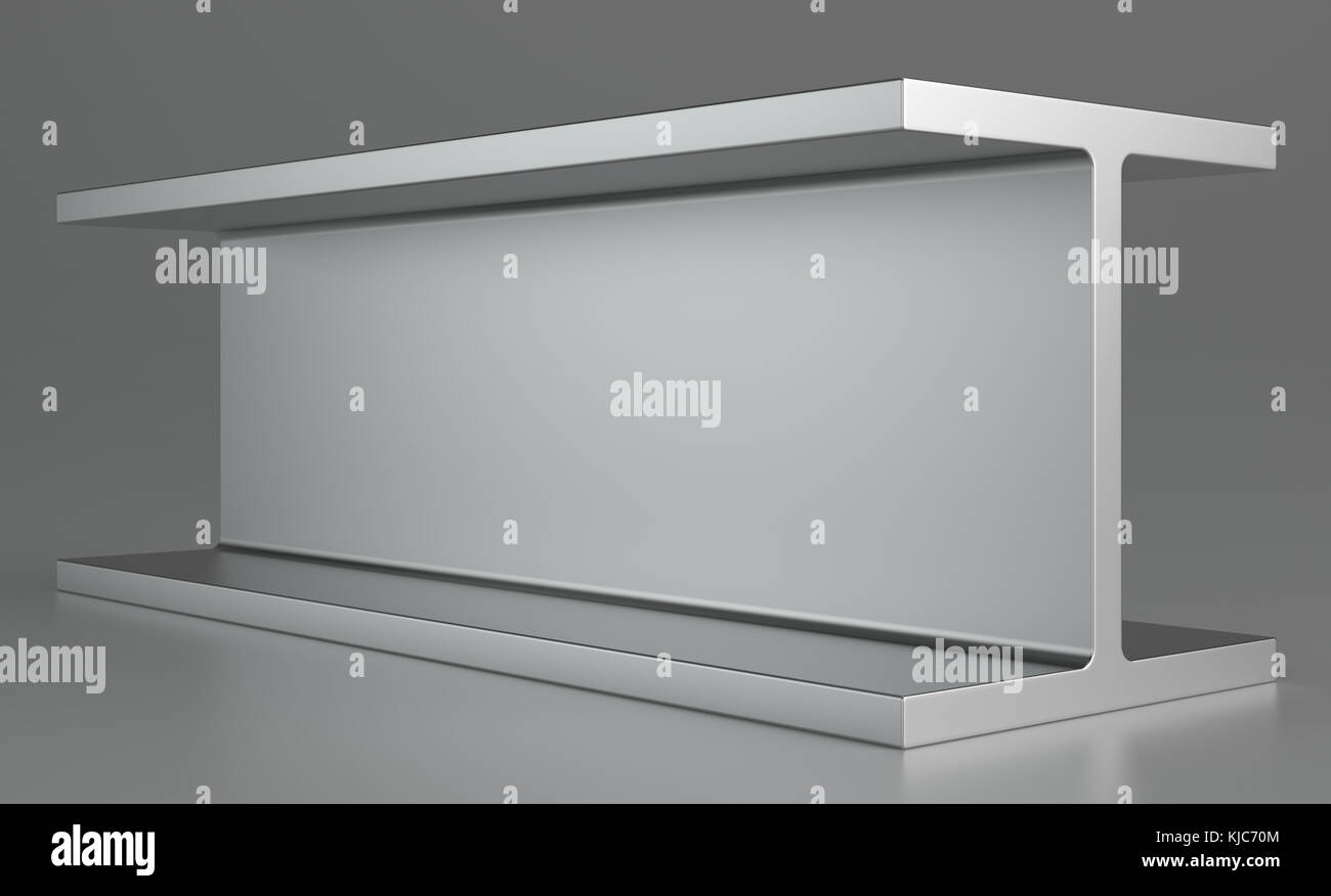 Angle channel steel bar on gray background. 3d rendering Stock Photo ...