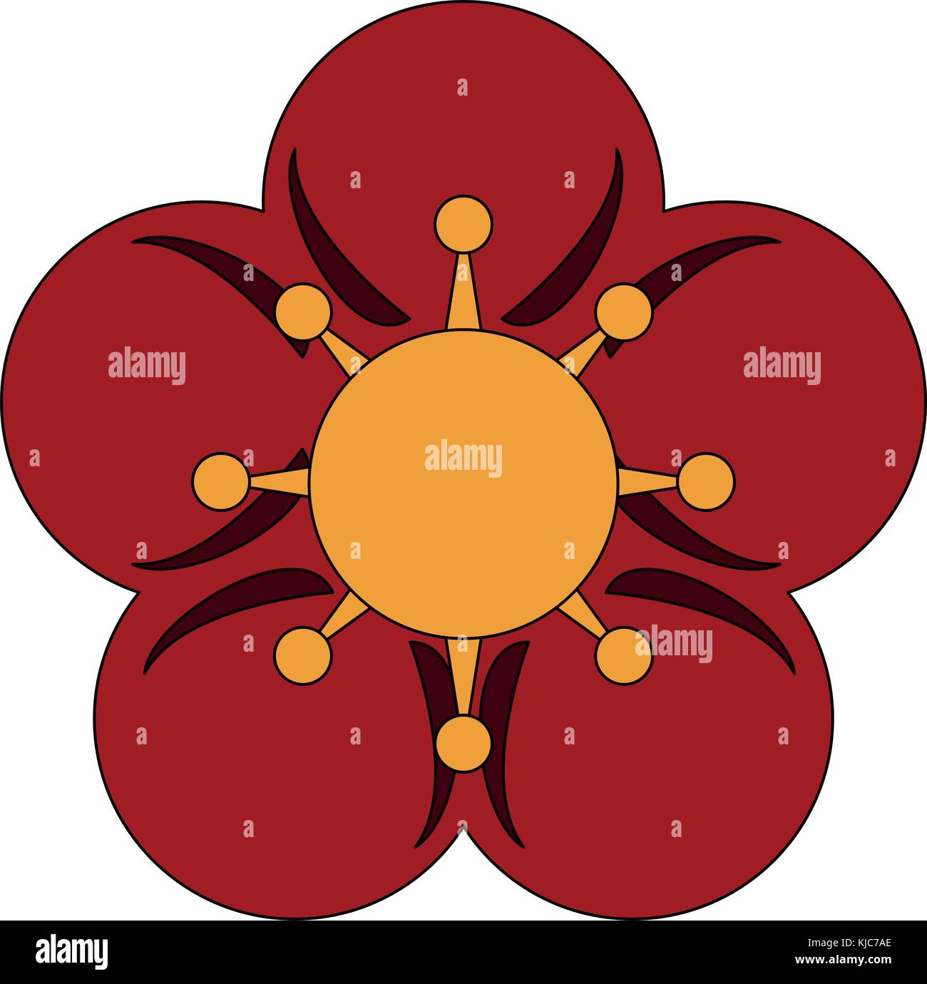 Beautiful flower symbol Stock Vector Image & Art - Alamy