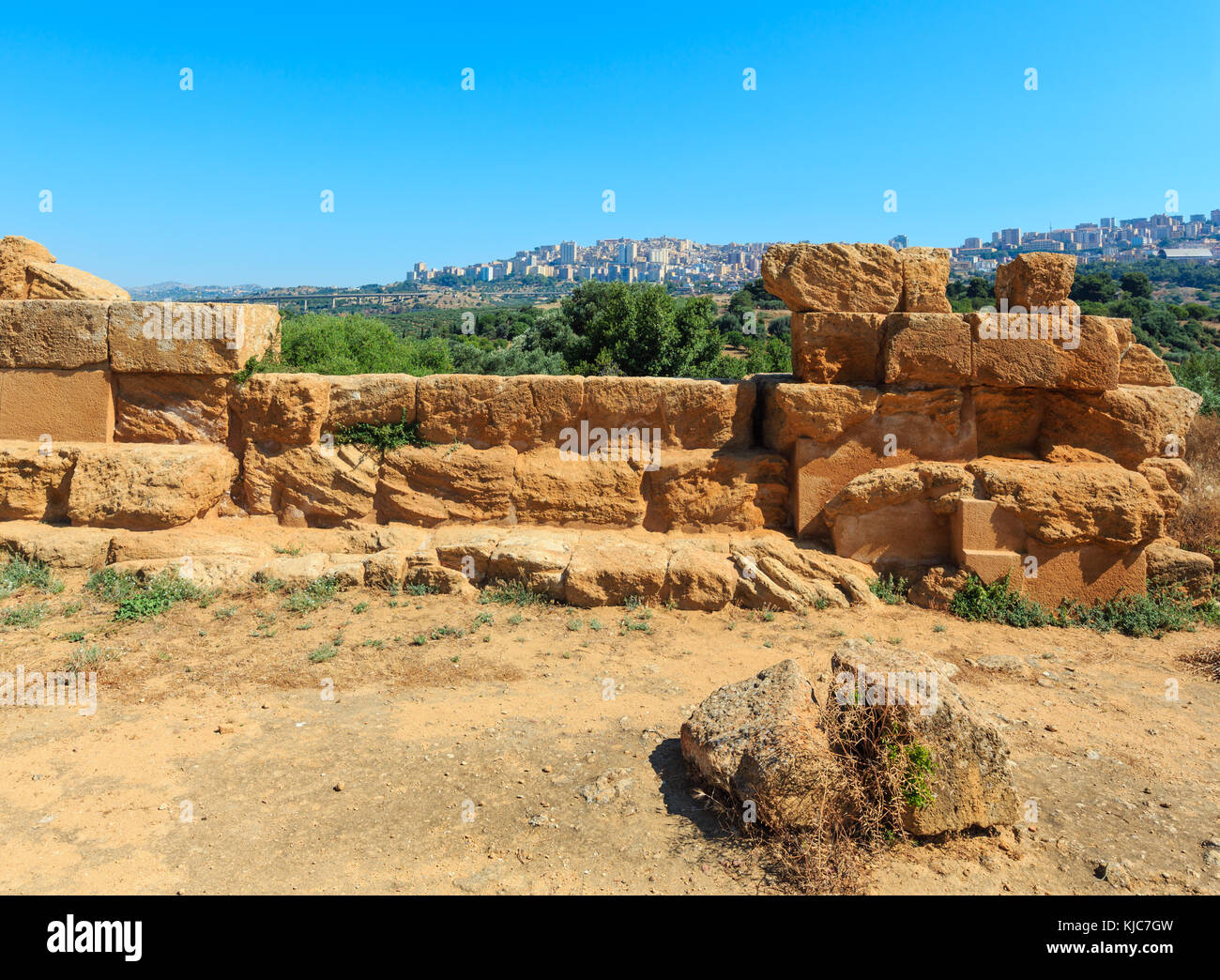 Famous ancient ruins in Valley of Temples, Agrigento, Sicily, Italy ...