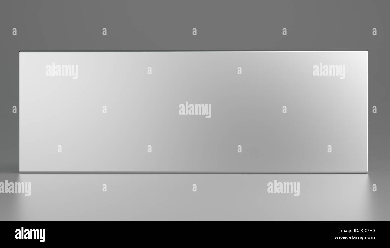 Metal banner, abstract frame design. 3d rendering Stock Photo - Alamy