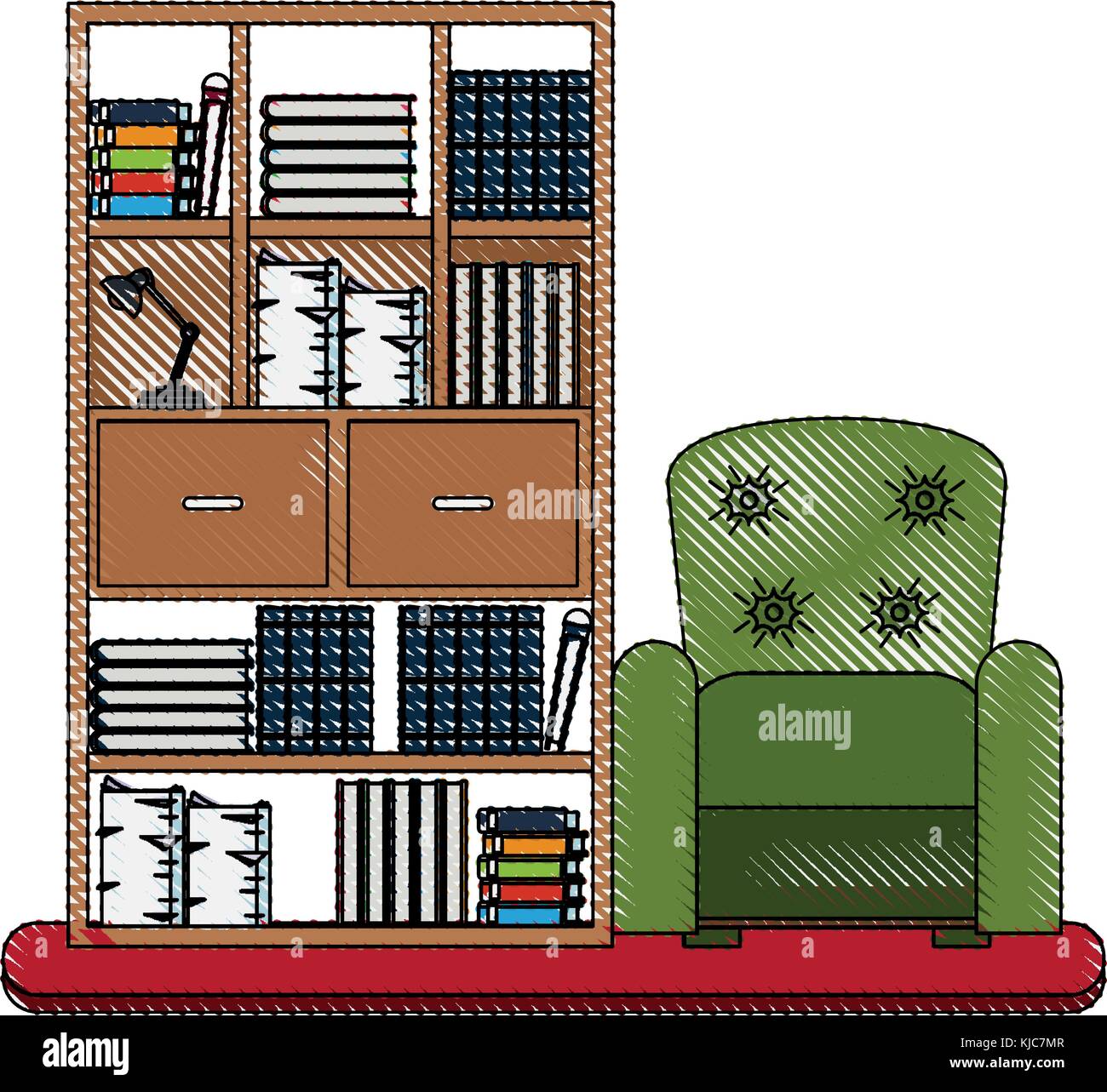 Bookcase Illustration Stock Photos & Bookcase Illustration Stock Images ...