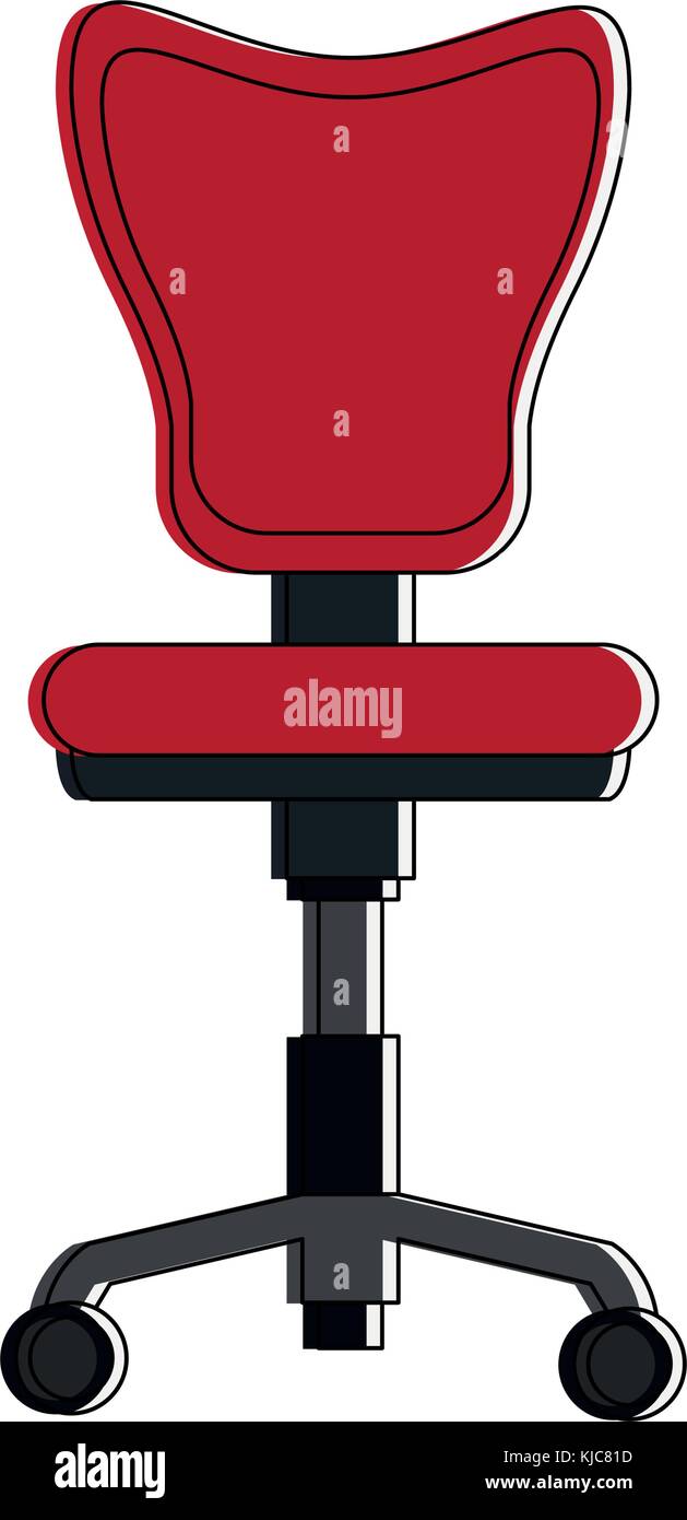 office chair with wheels Stock Vector Image & Art - Alamy