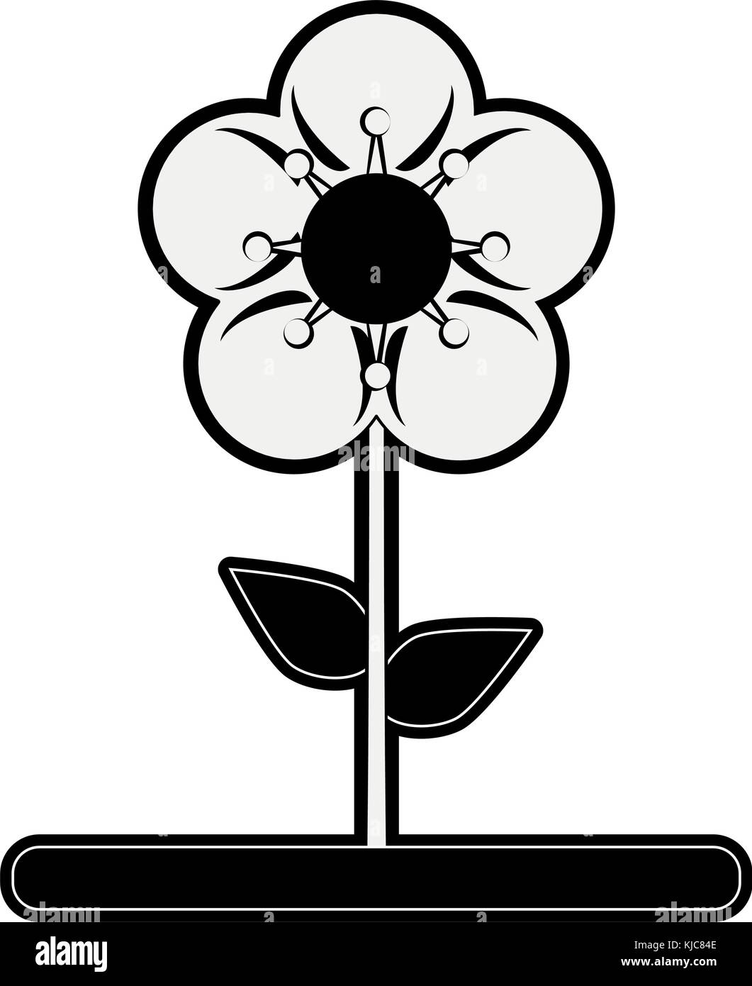 Beautiful flower symbol Stock Vector Image & Art - Alamy