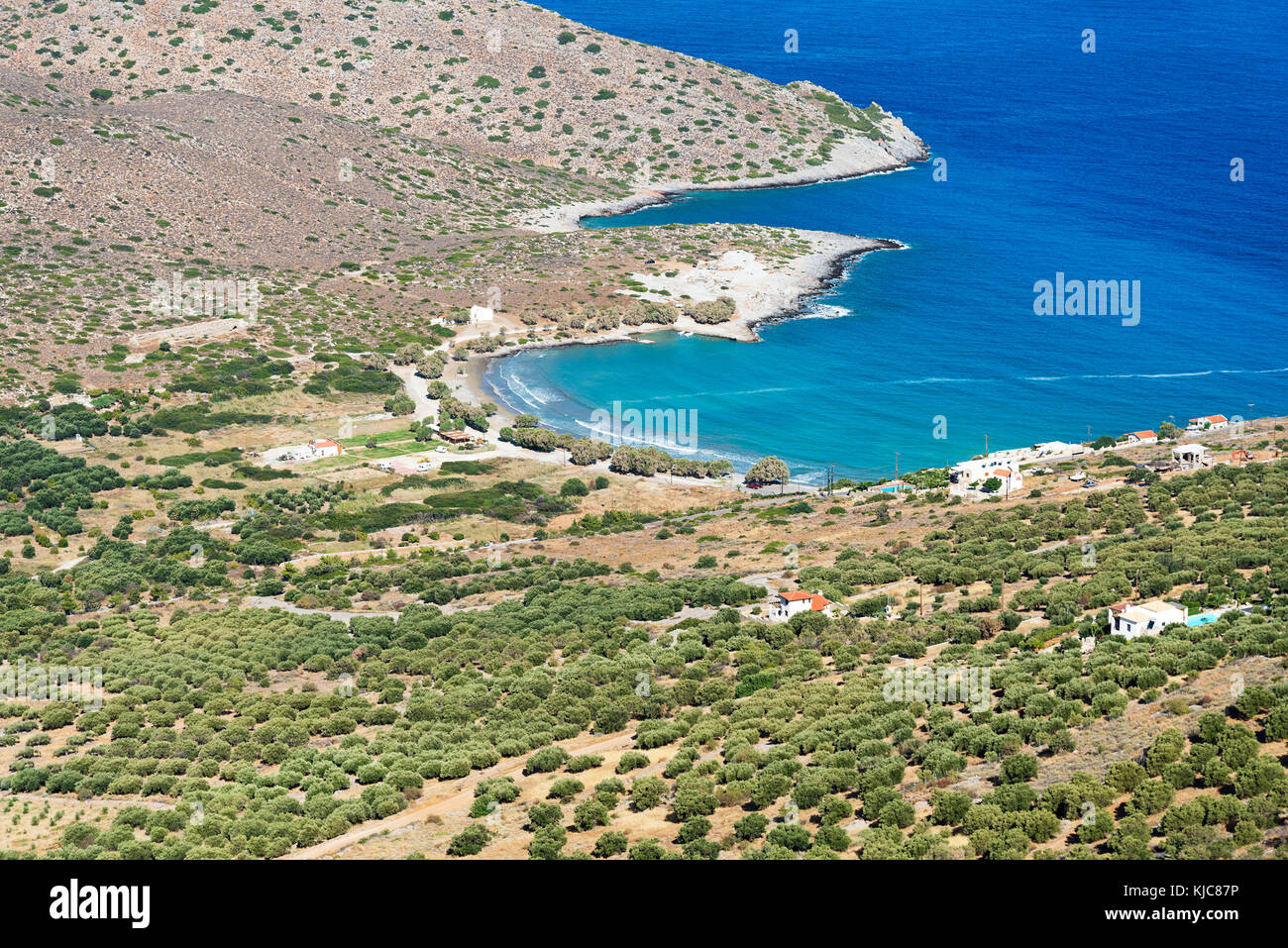 aerial views of farmland and suburban city along the sea coast on the ...