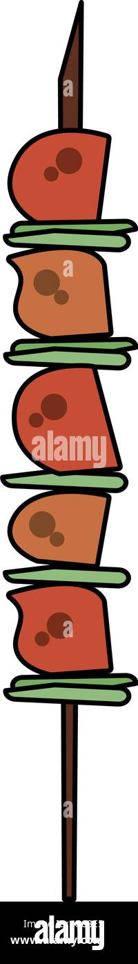 meat on stick Stock Vector Image & Art - Alamy