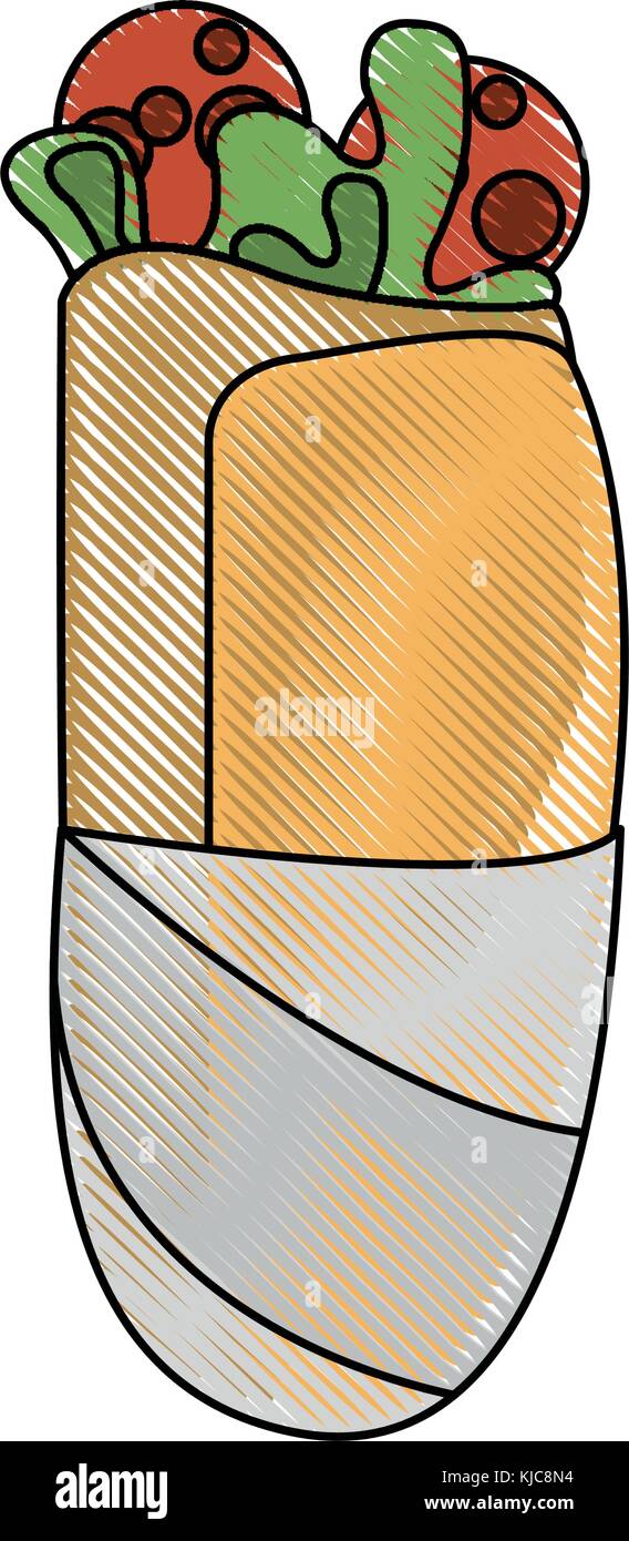 Chicken wrap appetizer Stock Vector Images - Alamy