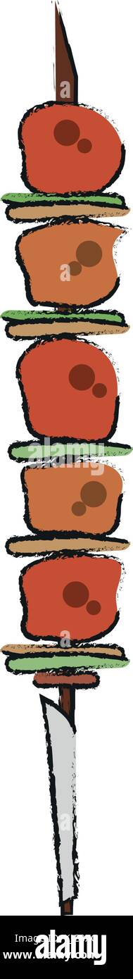 meat on stick Stock Vector Image & Art - Alamy