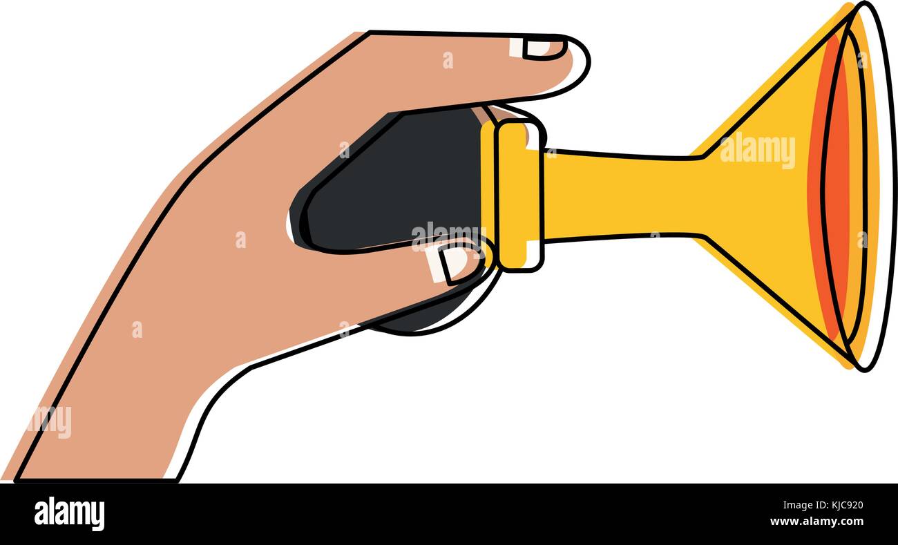 hand with old air horn Stock Vector Image & Art - Alamy