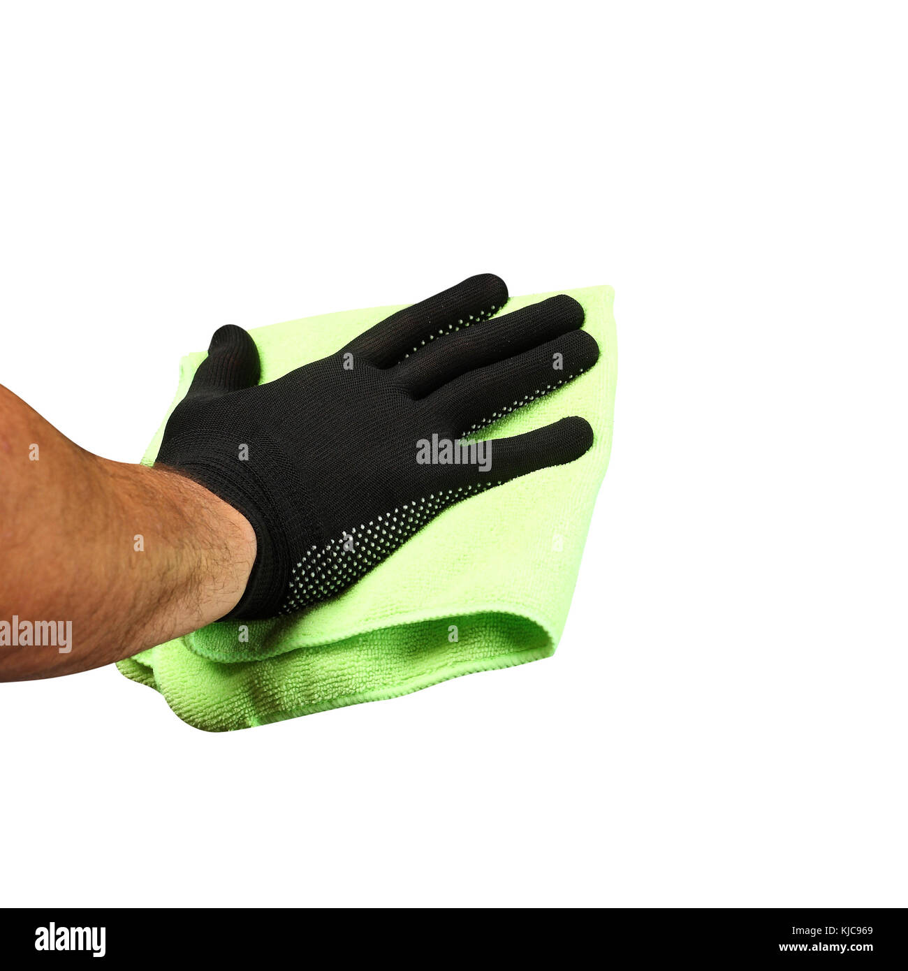 Objects tool hands action - Hand polishing rag worker hand isolated ...