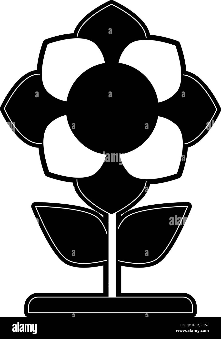 Beautiful flower symbol Stock Vector Image & Art - Alamy