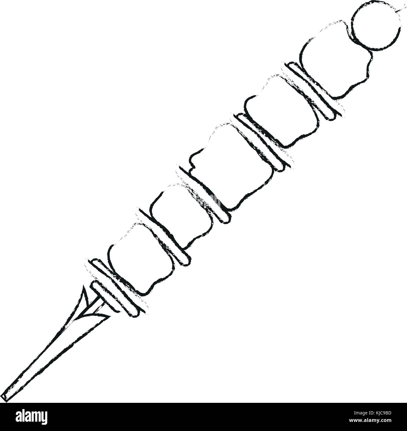 meat on stick Stock Vector Image & Art - Alamy