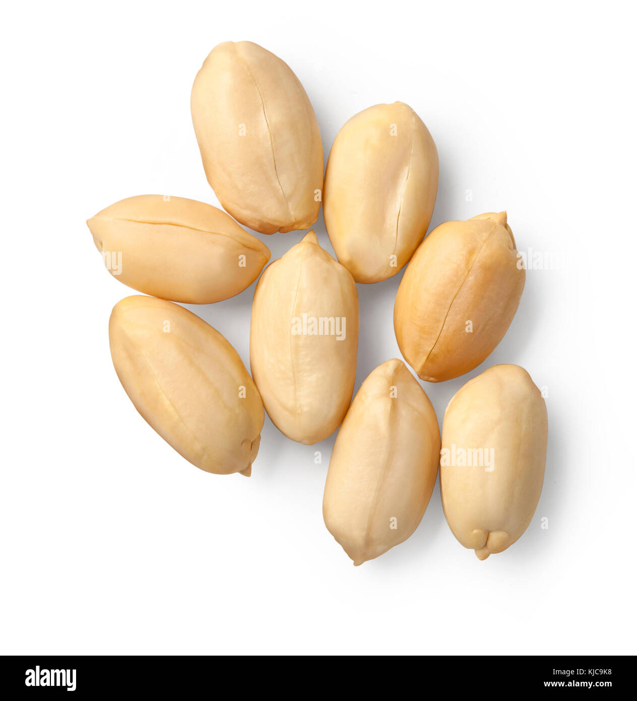 Processed peanuts isolated on white background. with clipping path ...