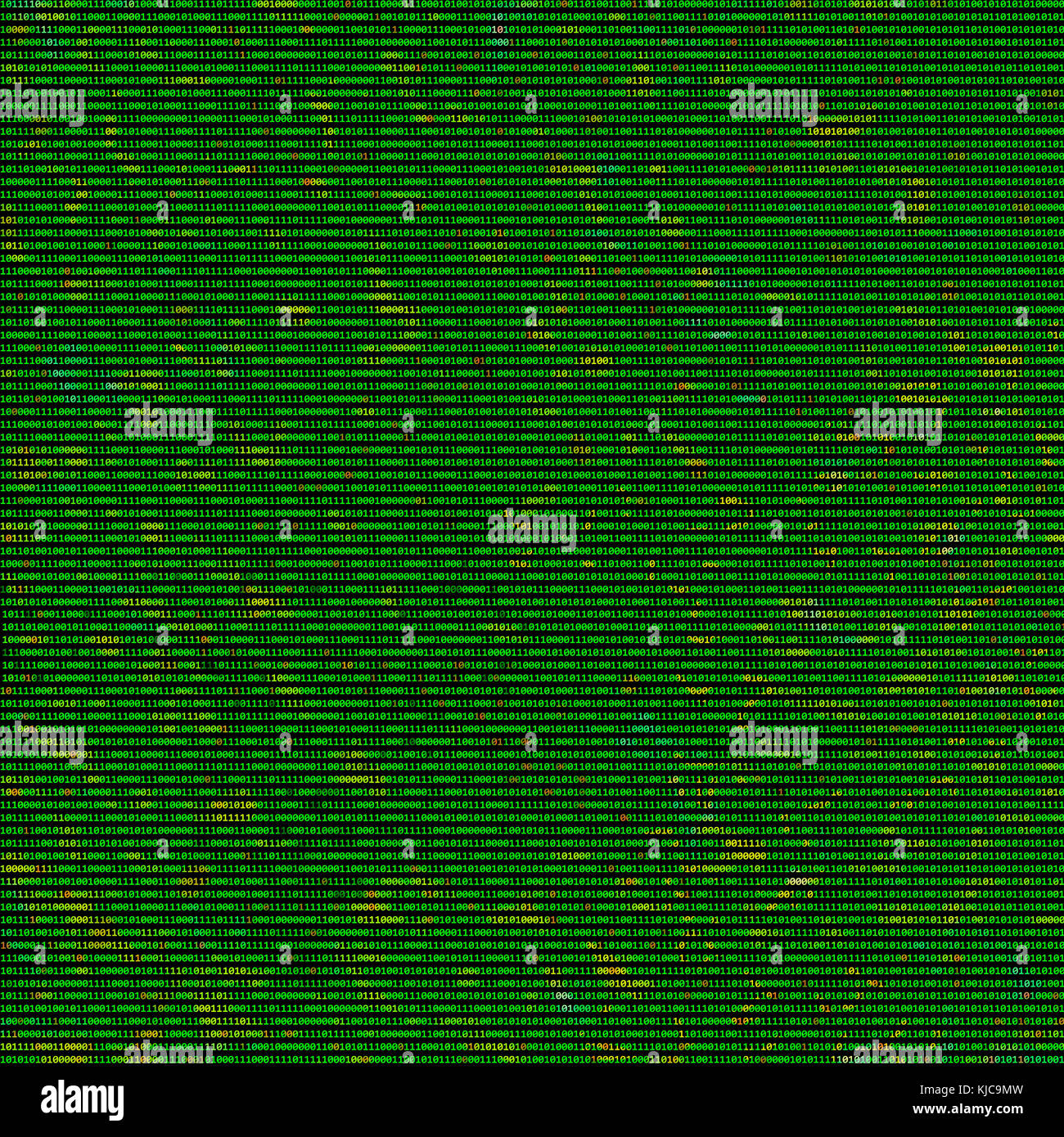 Green Binary on Black Background Stock Photo - Alamy