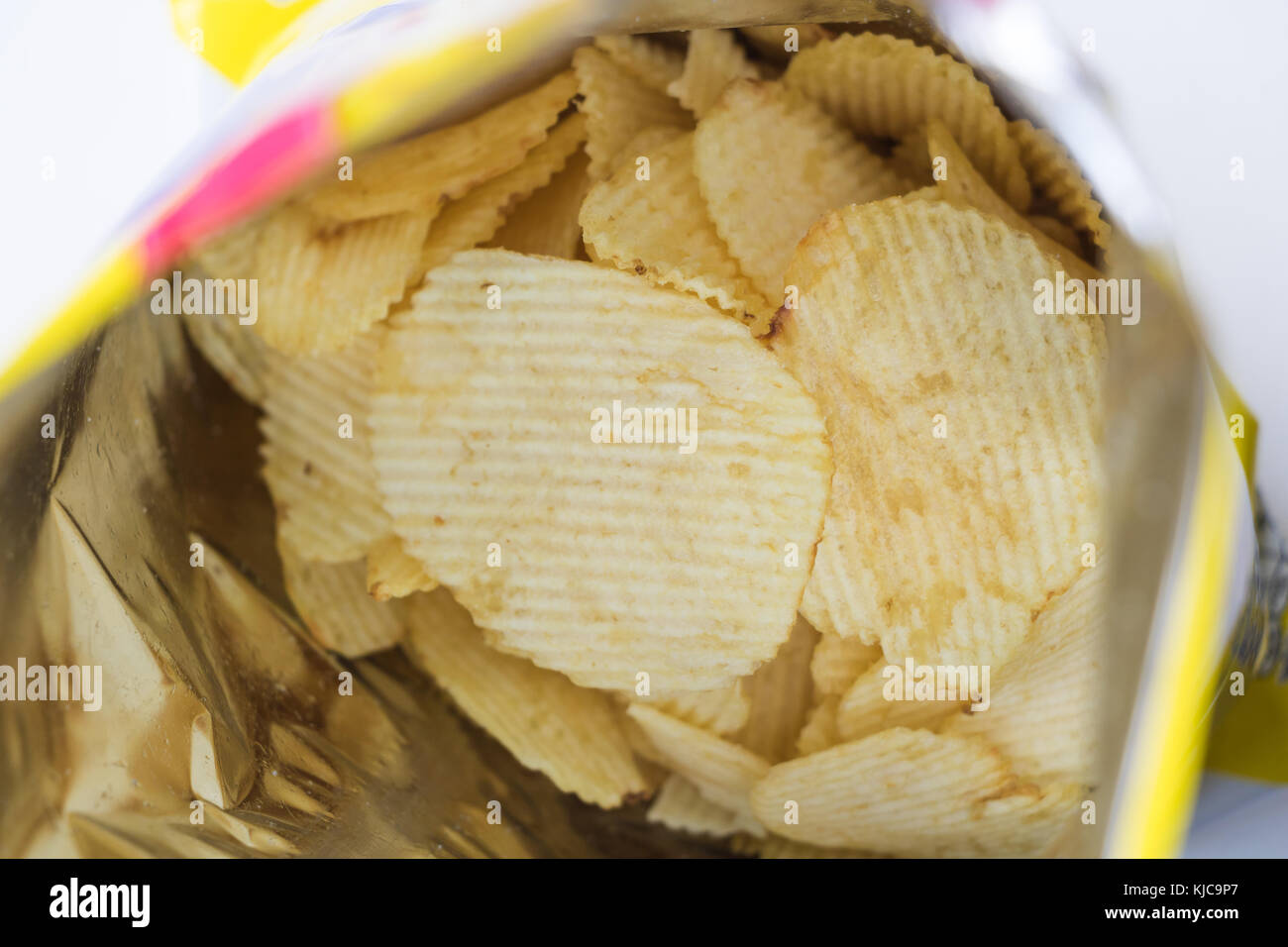 Potato Chips Packed in ready-to-eat bags Stock Photo - Alamy