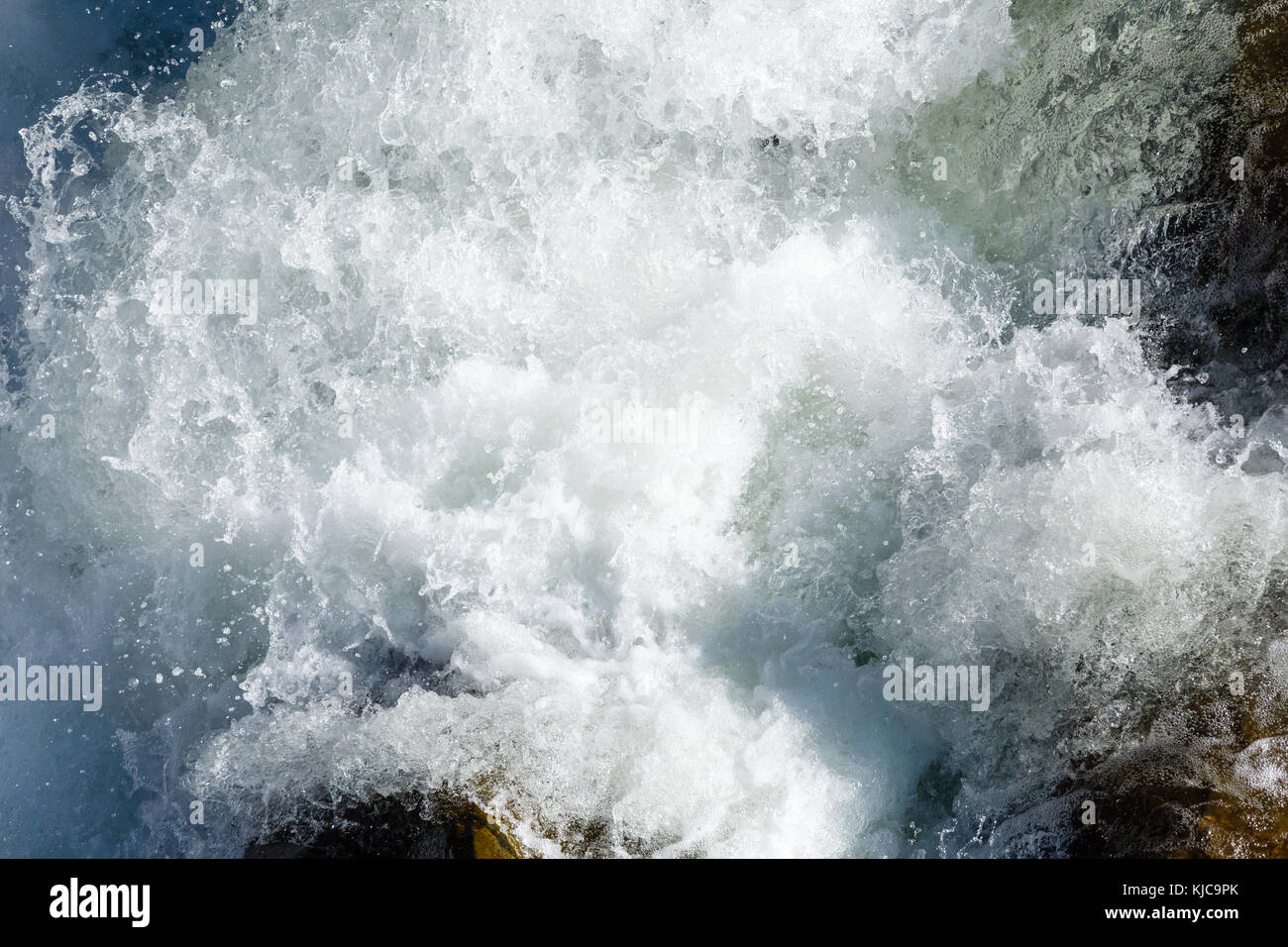 Rapid water of waterfall close-up (nature background Stock Photo - Alamy