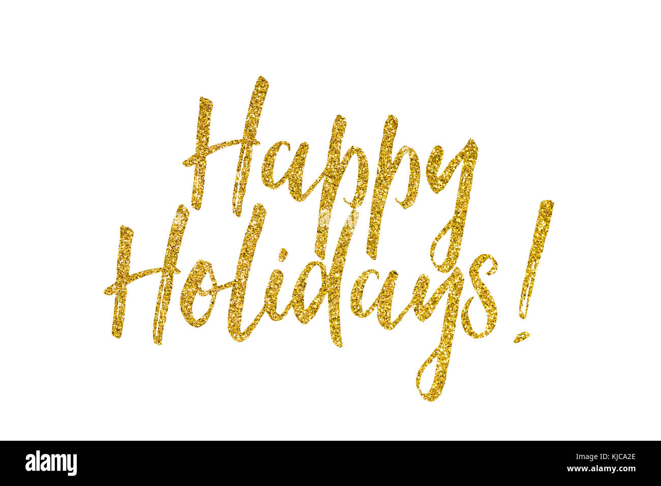 Christmas gold glitter lettering message Stock Photo - Alamy