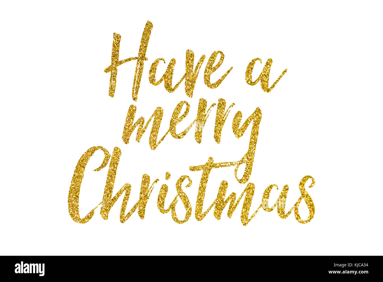 Christmas gold glitter lettering message Stock Photo - Alamy