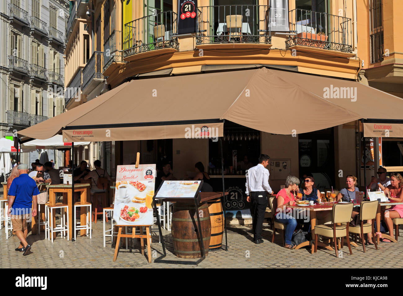 Malaga city cafe hi-res stock photography and images - Alamy