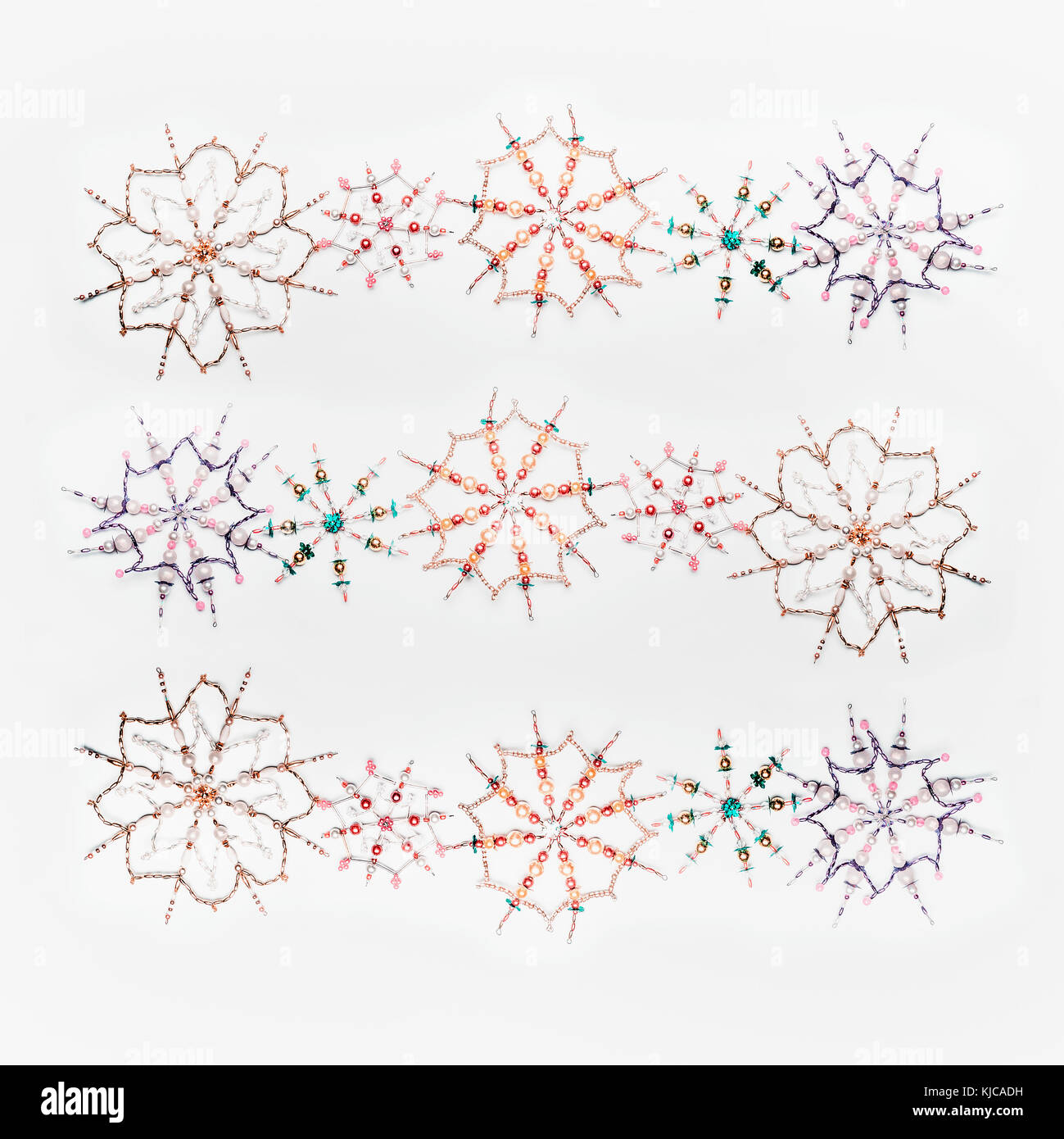 Silver bugle beads hi-res stock photography and images - Alamy