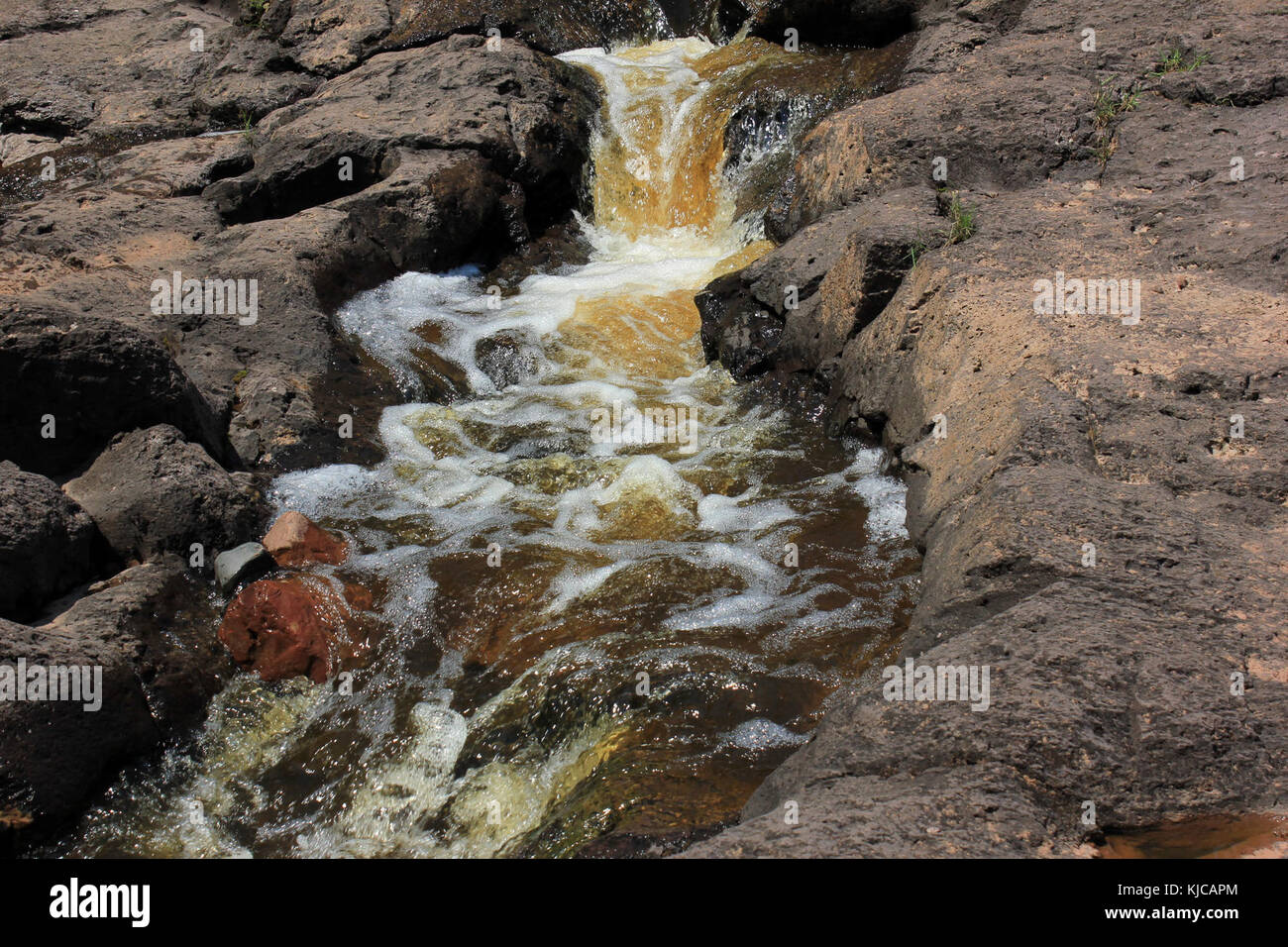 Gfp minnesota gooseberry falls a mini falls Stock Photo - Alamy
