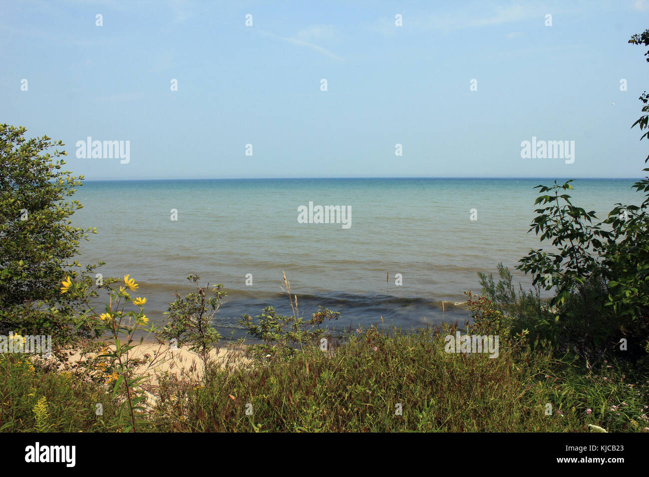 Gfp wisconsin fischer creek state park lake michigan horizon Stock ...