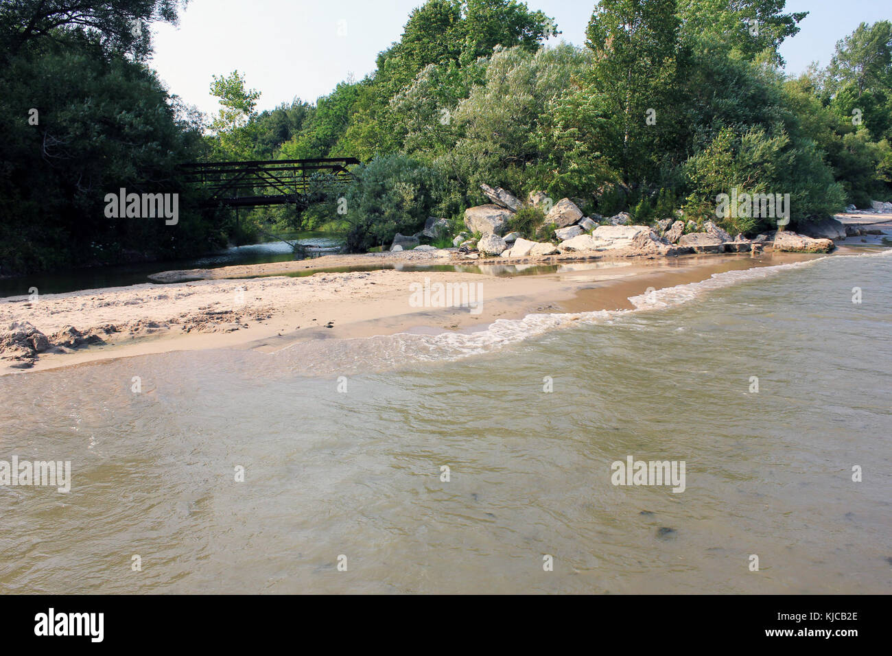 Gfp wisconsin fischer creek state park creek mouth Stock Photo - Alamy