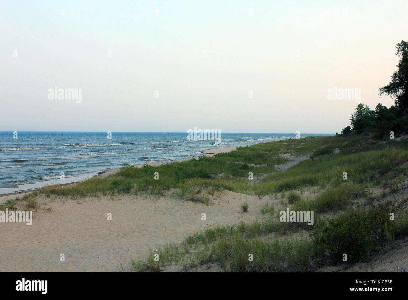Gfp wisconsin point beach state park shoreline and dunes Stock Photo ...
