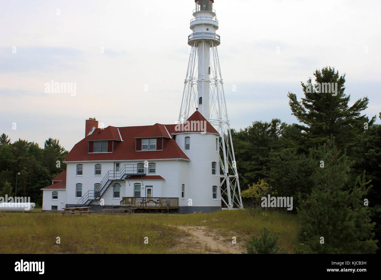 Gfp wisconsin point beach state park light house full view Stock Photo ...