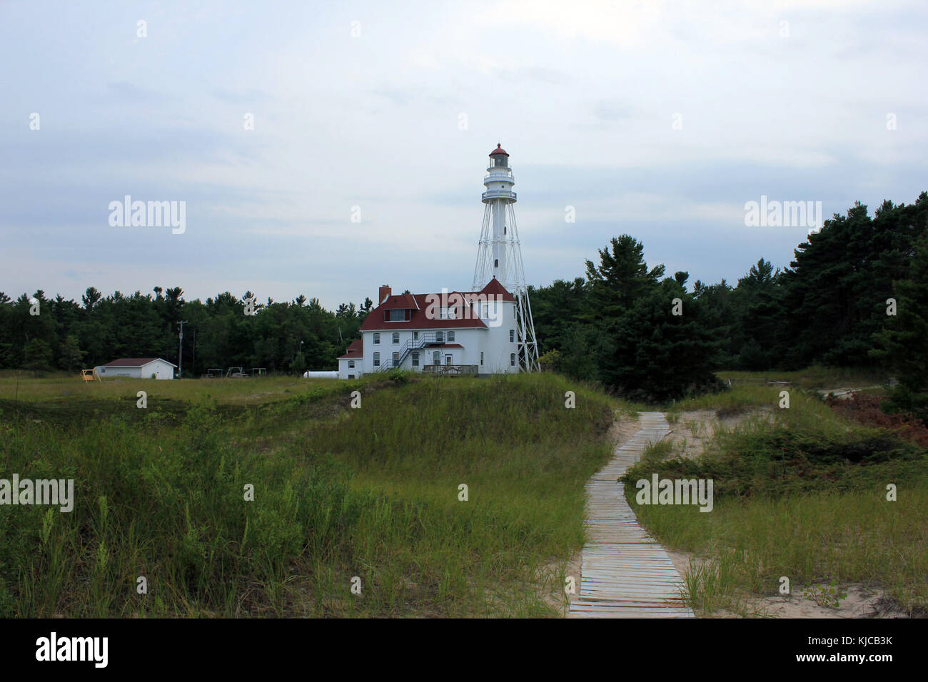 Gfp wisconsin point beach state park lighthouse and landscape Stock ...