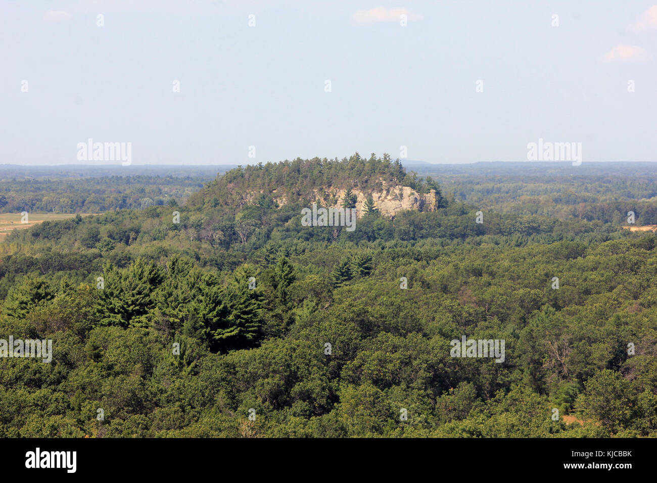 Gfp wisconsin mill bluff state park view of bluff Stock Photo - Alamy