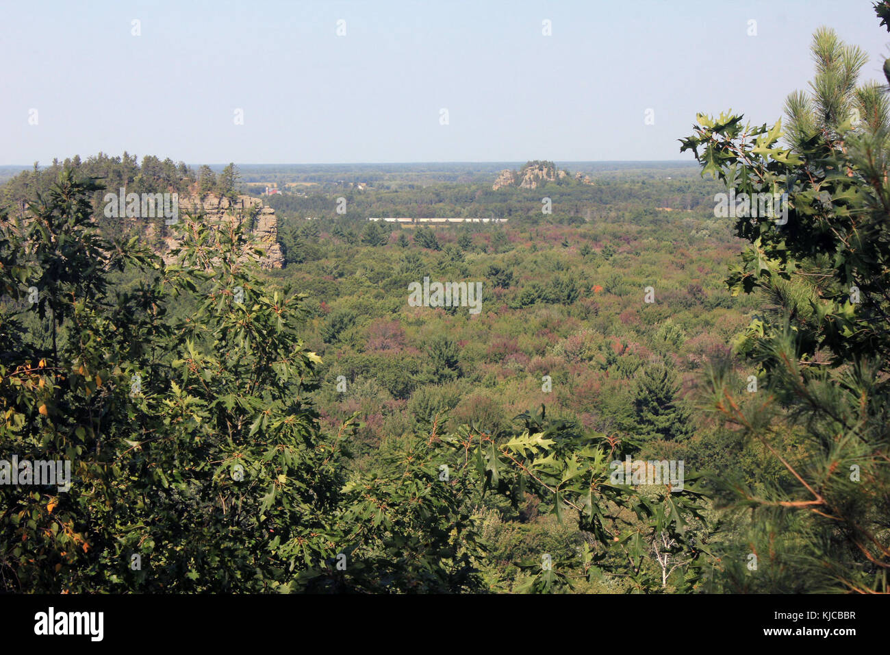 Gfp wisconsin mill bluff state park far view of the bluffs Stock Photo ...