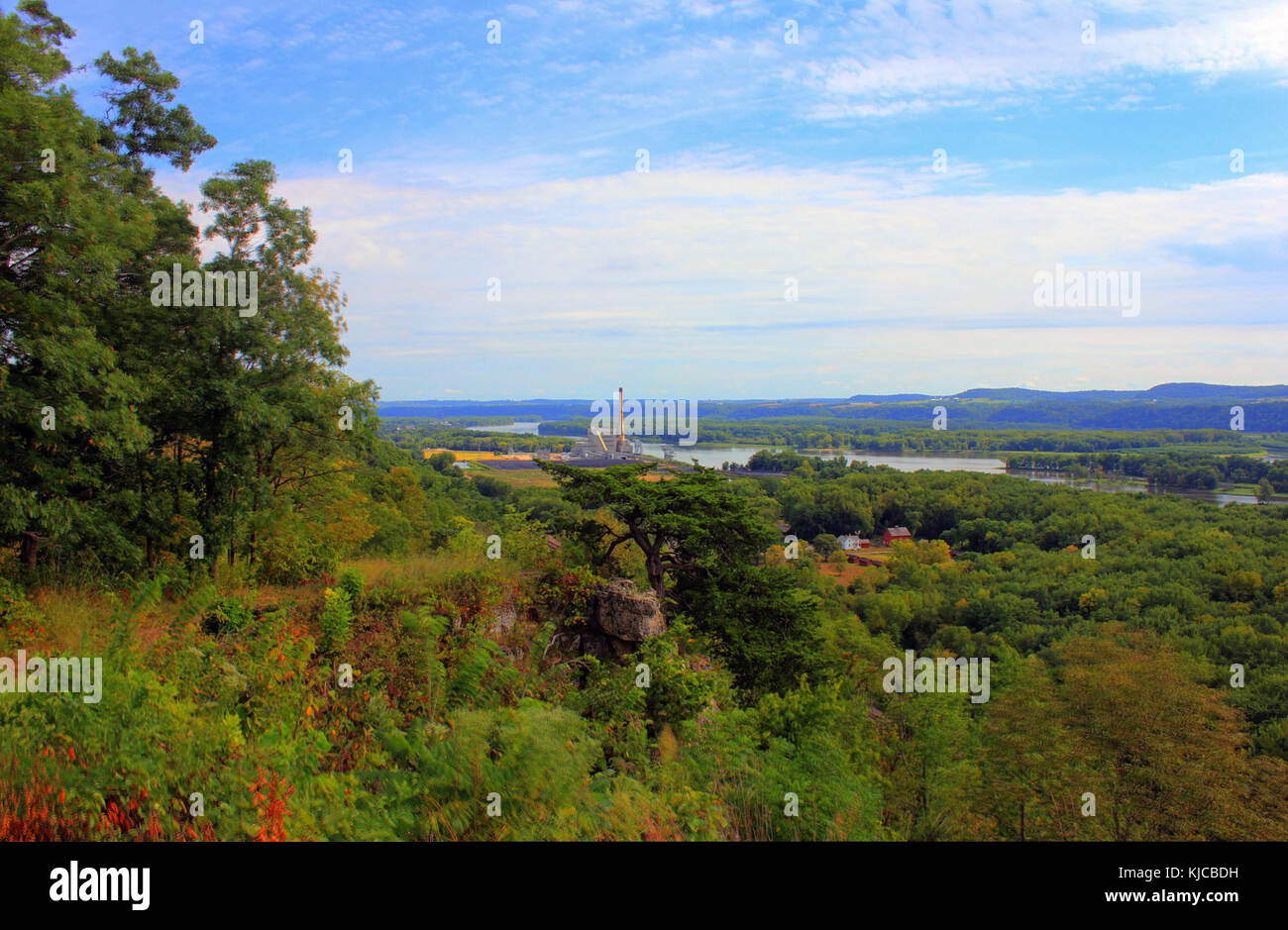 Gfp wisconsin nelson dewey state park enhanced bluff view Stock Photo ...