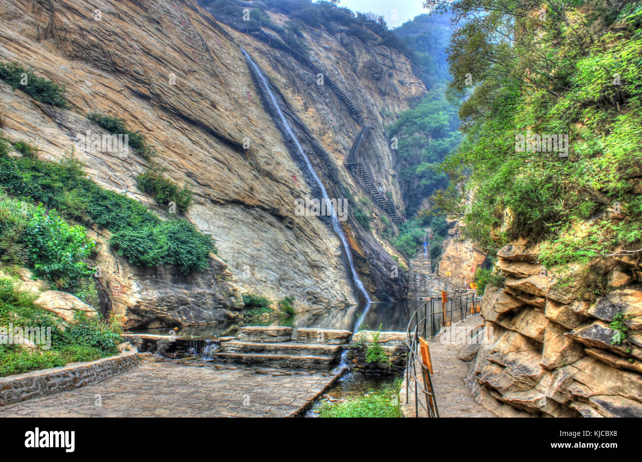 Gfp beijing immortals valley waterfall surroundings Stock Photo - Alamy