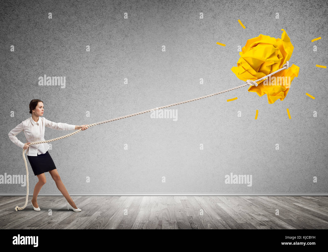 Hand pulling standing paper hi-res stock photography and images - Alamy
