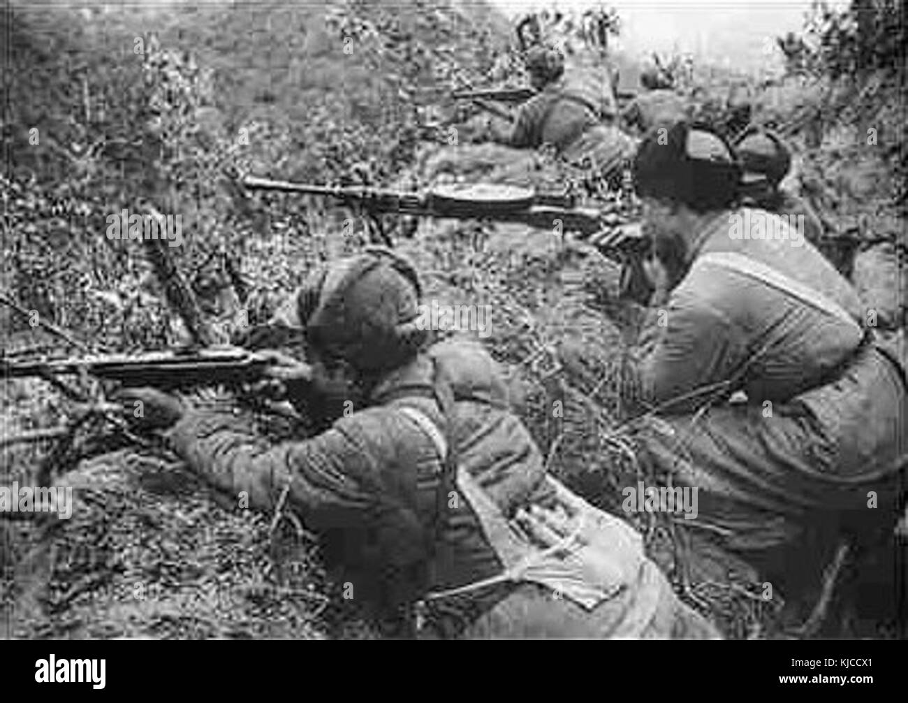 Battle of Triangle Hill Chinese Infantrymen Stock Photo - Alamy