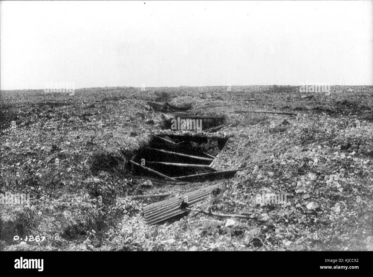 Battered German trench on Vimy Ridge Stock Photo - Alamy