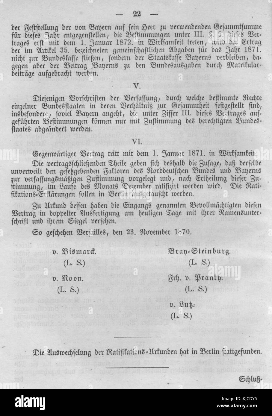 Deutsches Reichsgesetzblatt 1871 005 022 Stock Photo - Alamy