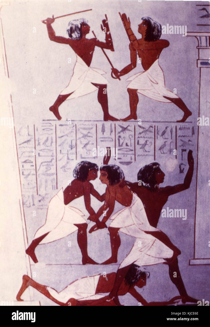 Egyptian Stick fighting Stock Photo - Alamy