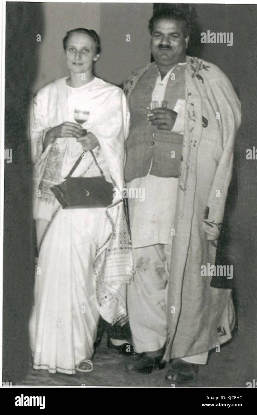 Freda Bedi and Baba Pyare Lal Bedi, at Nishat Bagh, Srinagar, 1948 ...
