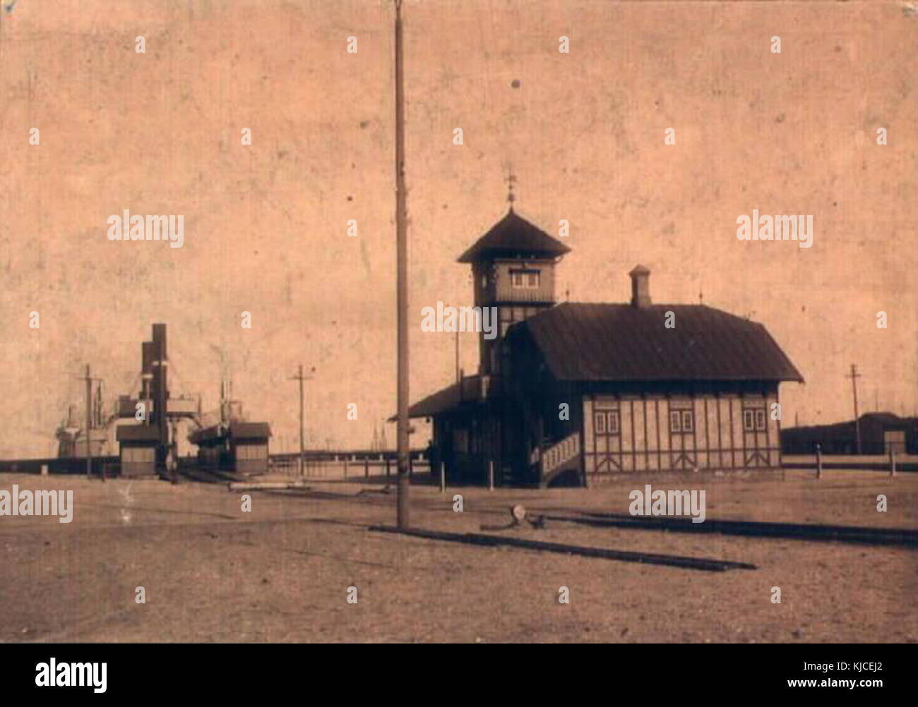 This photograph showcases the Frihavnsstationen (Freeport Station), an ...