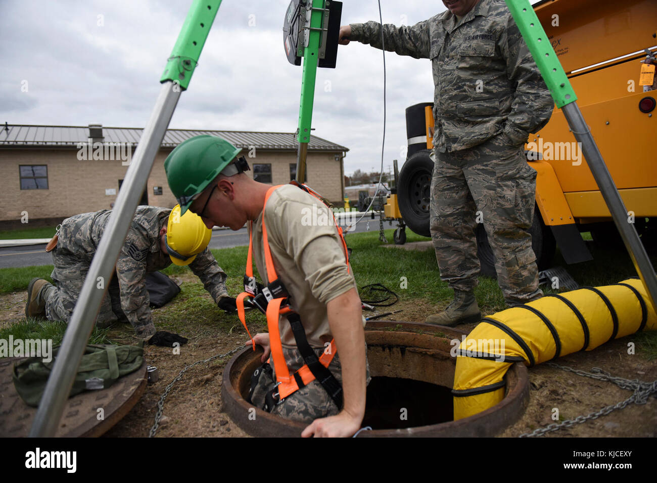 U.S. Air Force Senior Airman Aaron Patschke, a crew member with the ...