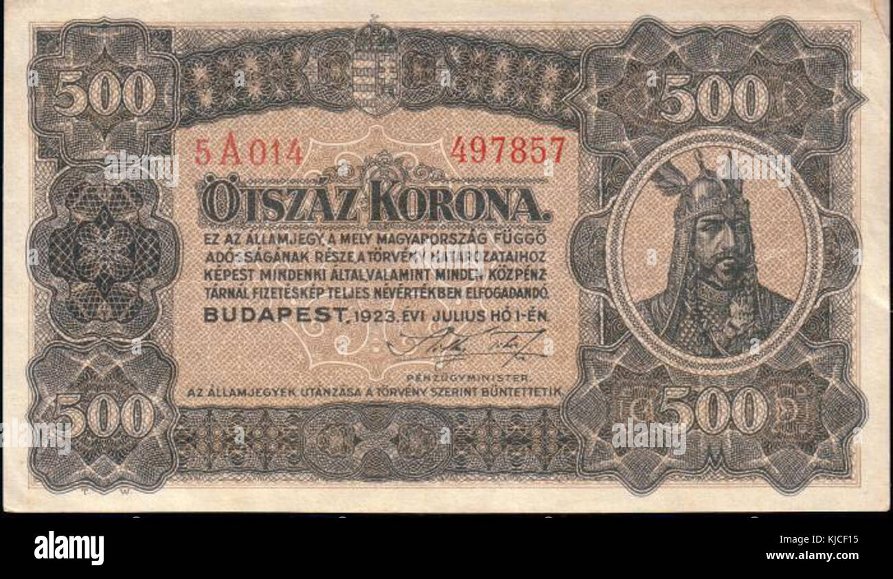HUK 500 1923 obverse Stock Photo - Alamy